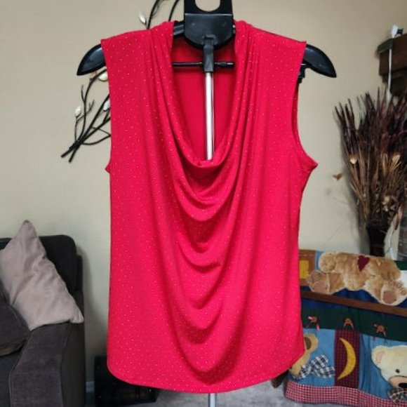 Premise | Tops | Nwt Premise Studio Gold Stud Dotted Cowl Neck Shirt Sz Medium | Poshmark